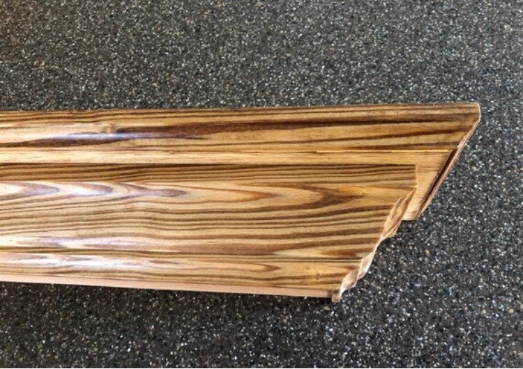 Stained Floating Shelf - Stained Crown Molding Shelf - Wood Floating ...