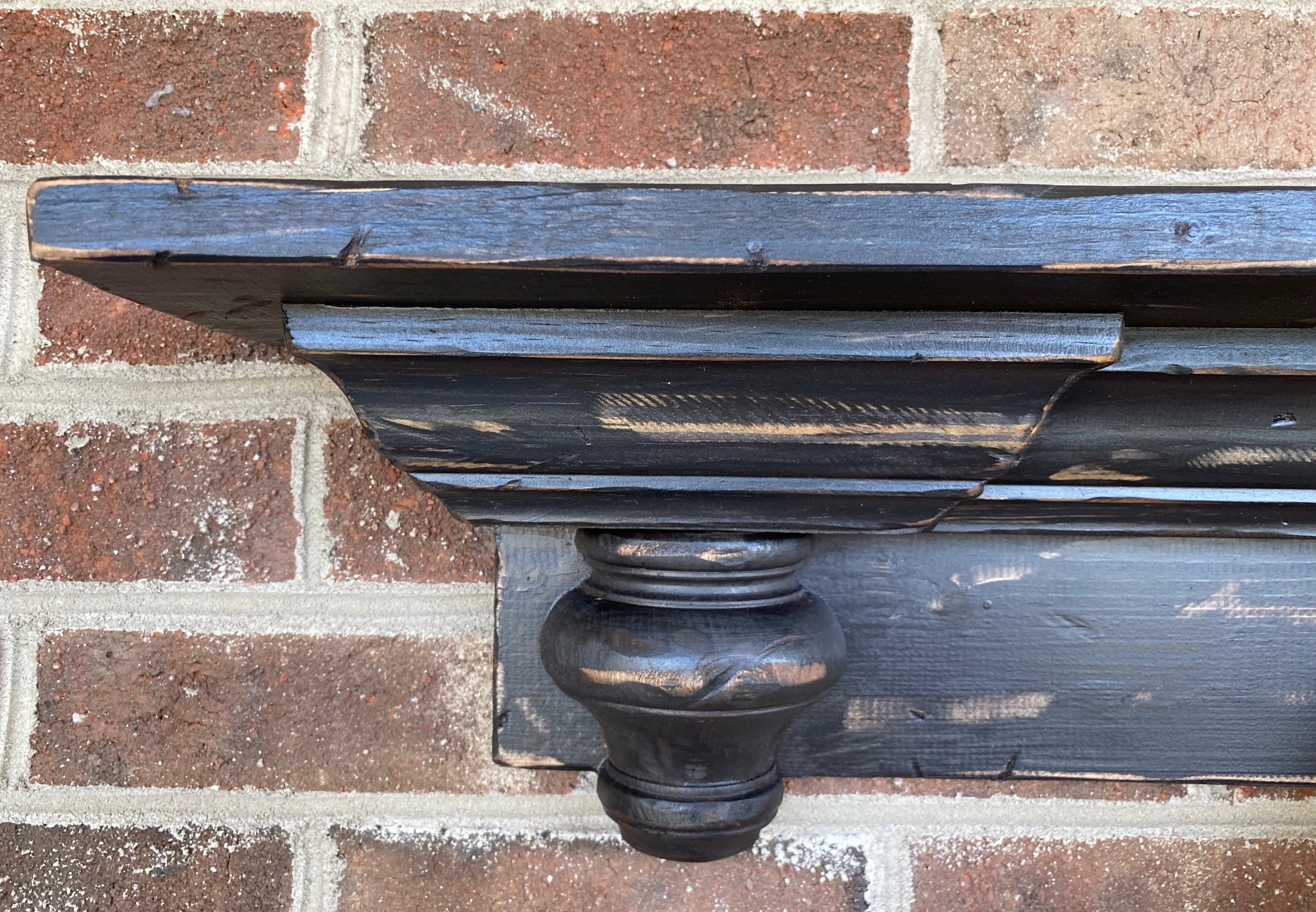 Distressed Farmhouse Shelf - Heavily Distressed Shelf - Primitive Shelf ...