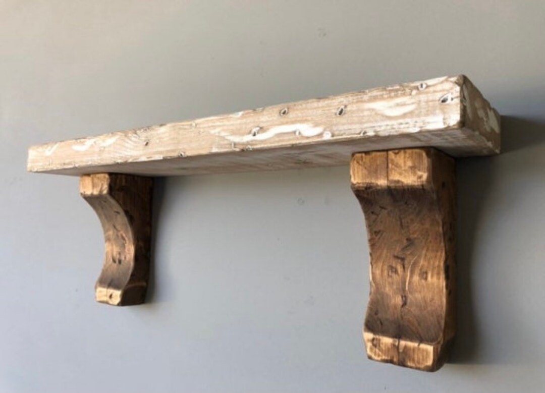 Western Farmhouse Corbel Shelf - Rustic Shelves - Shelf With Corbel ...