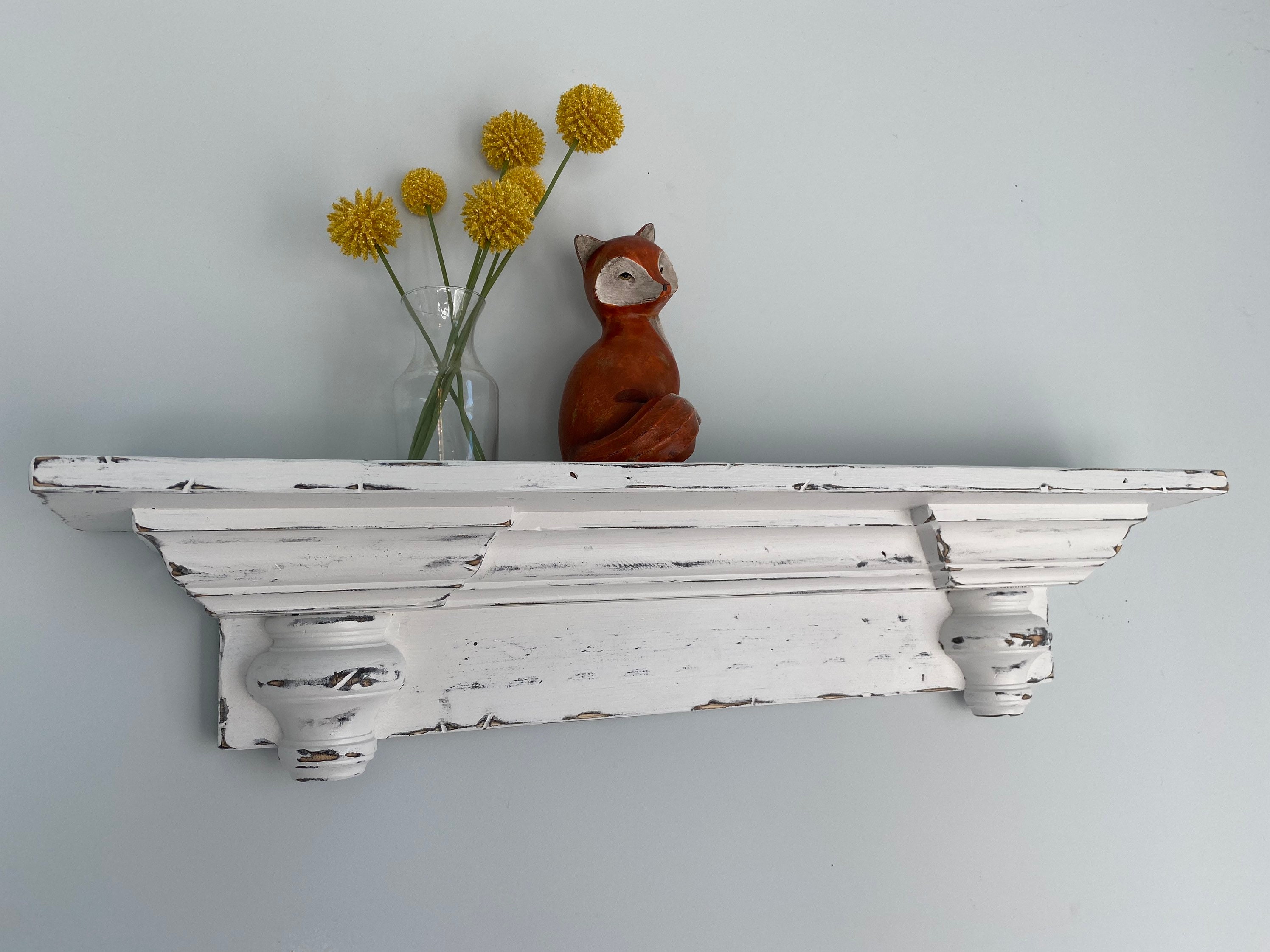Distressed Country Farmhouse Shelf - Distressed Shelf - Primitive Shelf ...
