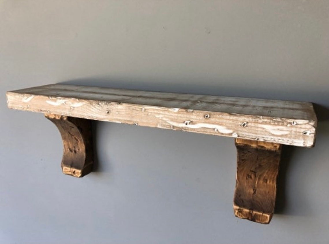 Western Farmhouse Corbel Shelf - Rustic Shelves - Shelf With Corbel ...