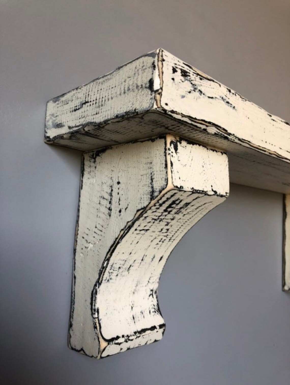 Distressed Country Shelf With Corbels Farmhouse Shelf - Etsy