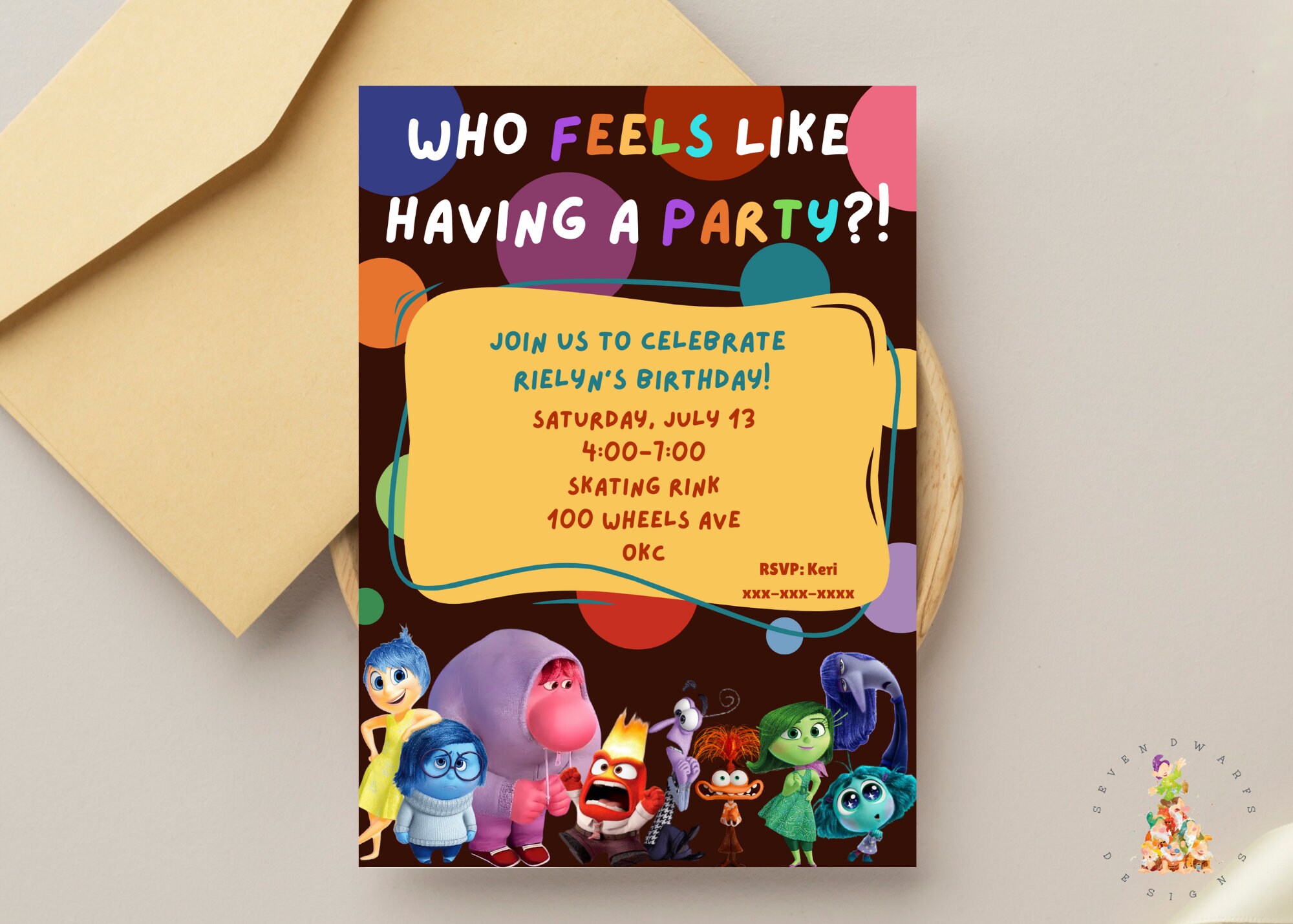 Inside Out. Invitation. Who Feels Like Having a Party. Birthday ...