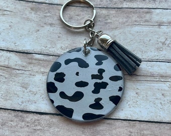 Snow Leopard Keychain - Etsy
