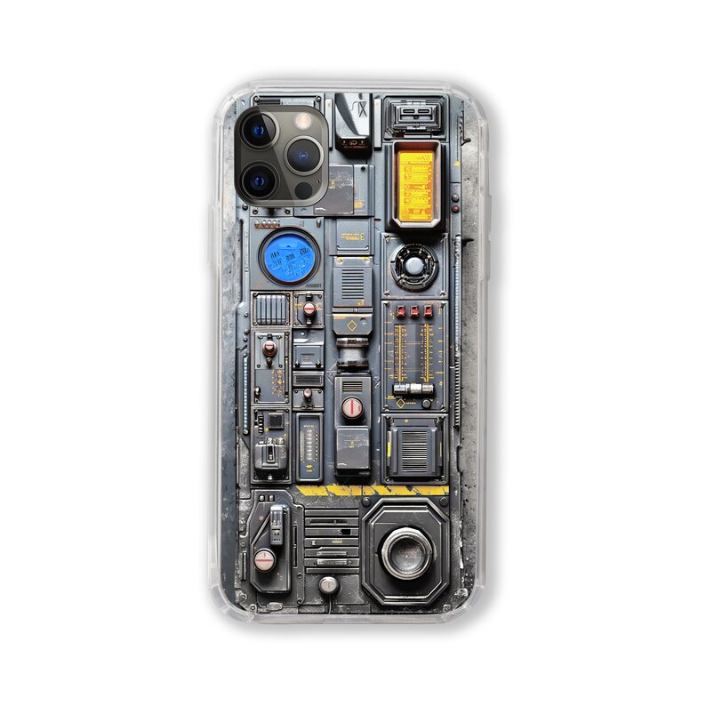 Sci Fi Control Panel Phone Case, Retro Cockpit iPhone Case, Funny ...