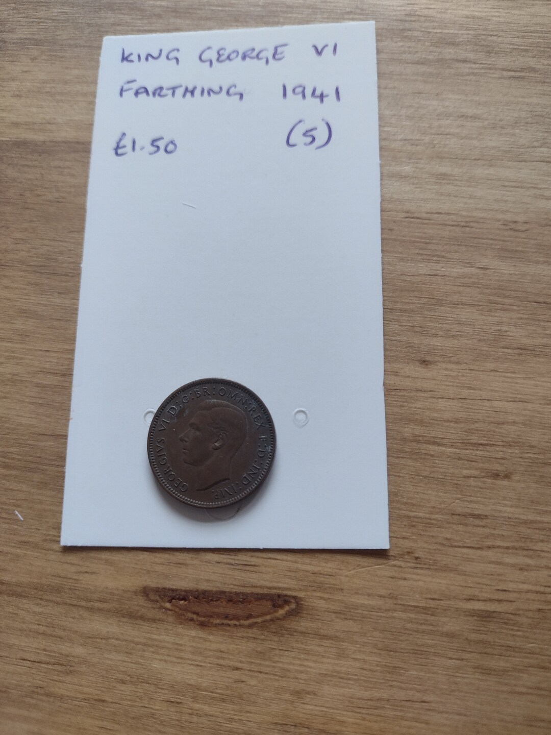 Vintage King George V1 Farthing 1941 - Etsy UK