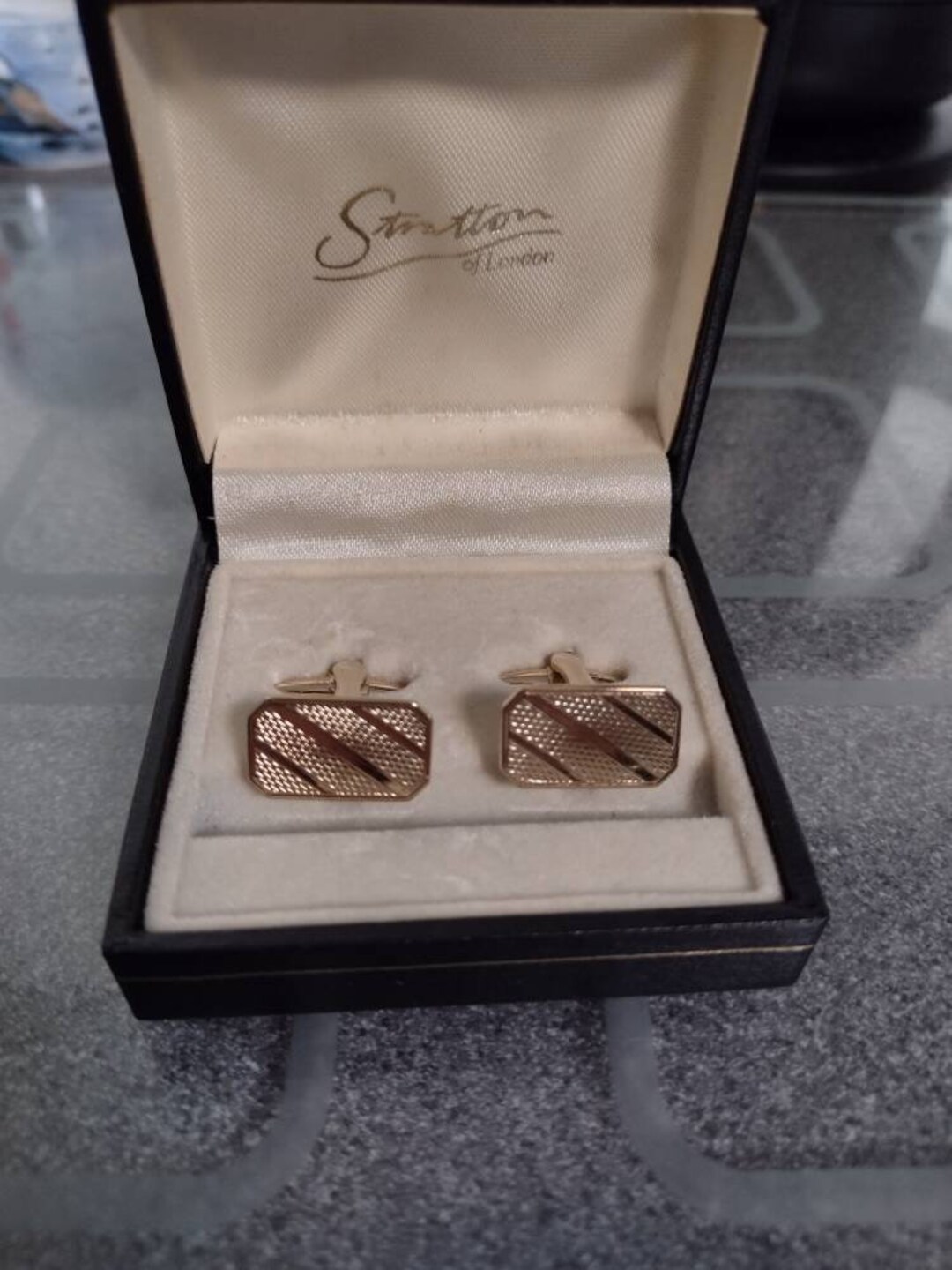 Vintage Stratton Gold Plated Rectangle Cufflinks - Etsy