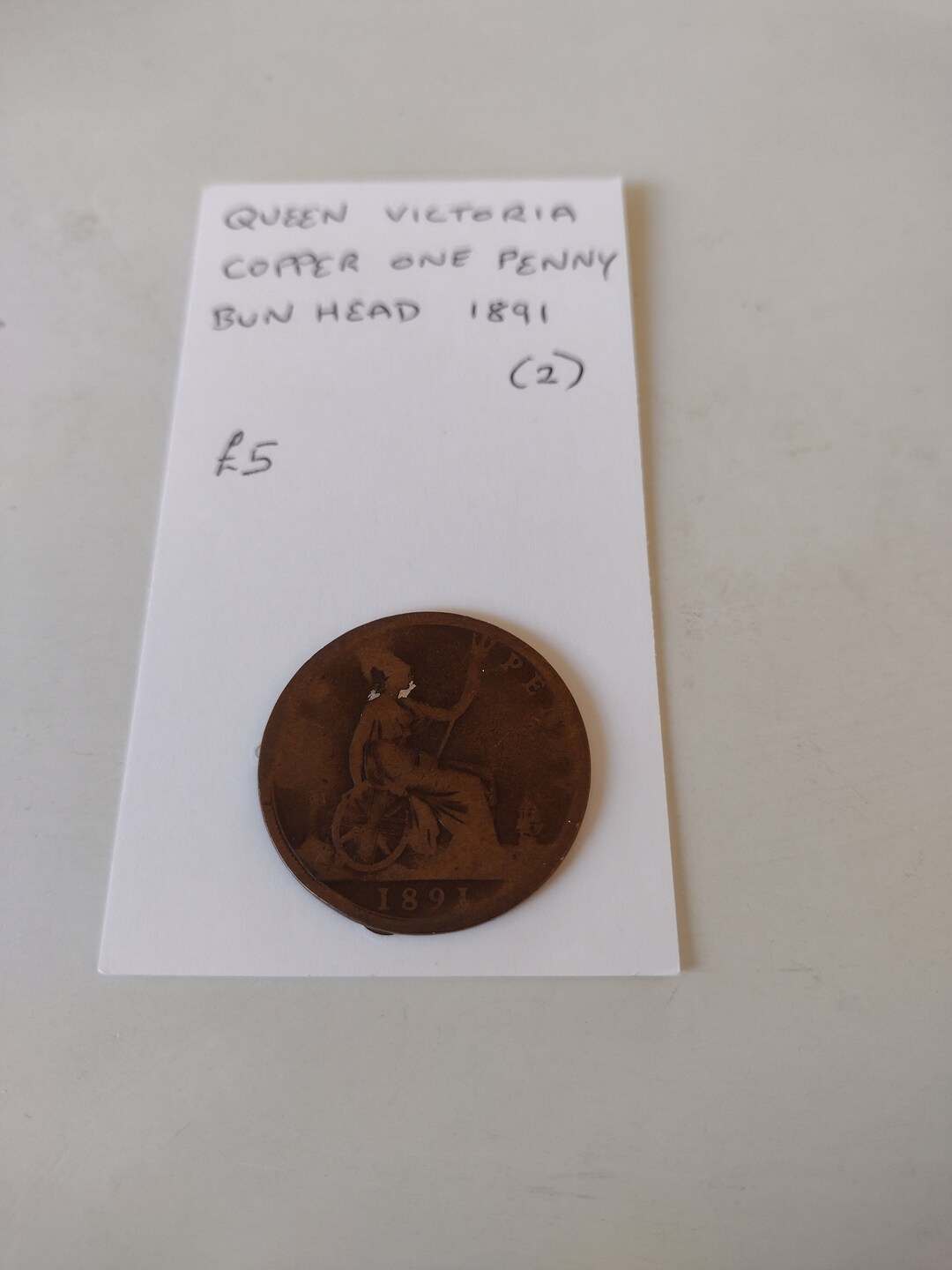 Queen Victoria Bun Head Copper One Penny Coin 1891 - Etsy