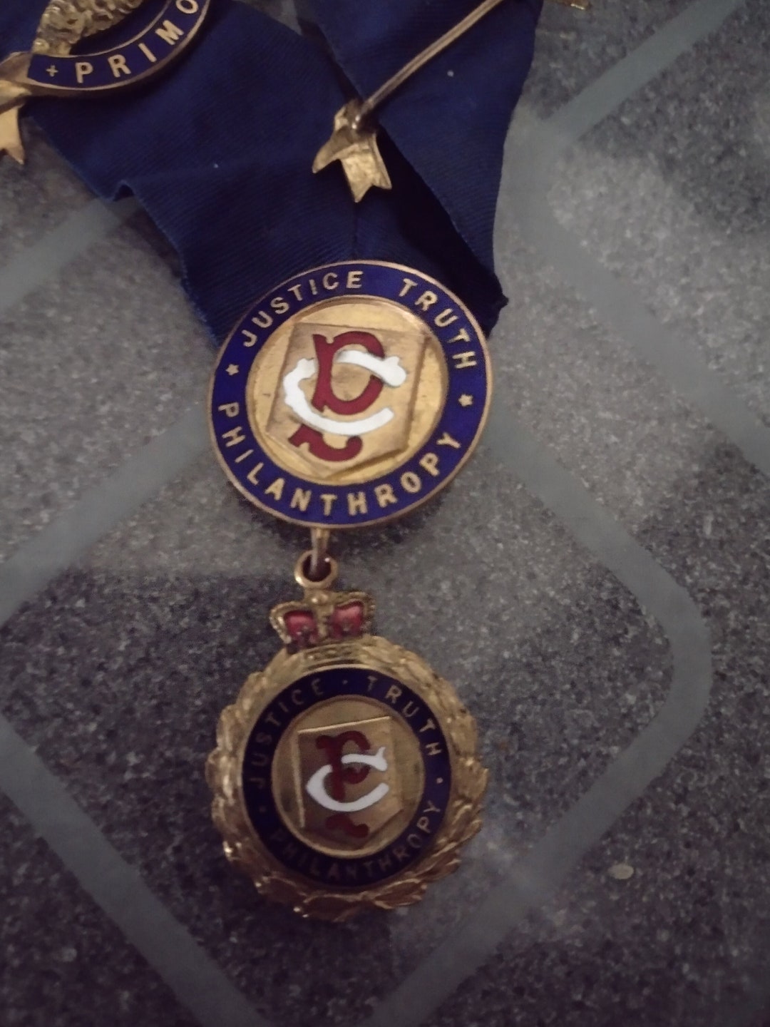 Buffaloes Medal. Blue Ribbon. Justice, Truth and Philanthropy - Etsy UK