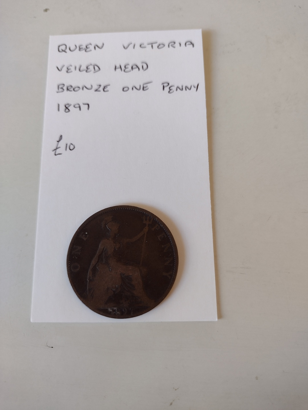 Queen Victoria Veiled Head Bronze One Penny Coin 1897 - Etsy UK