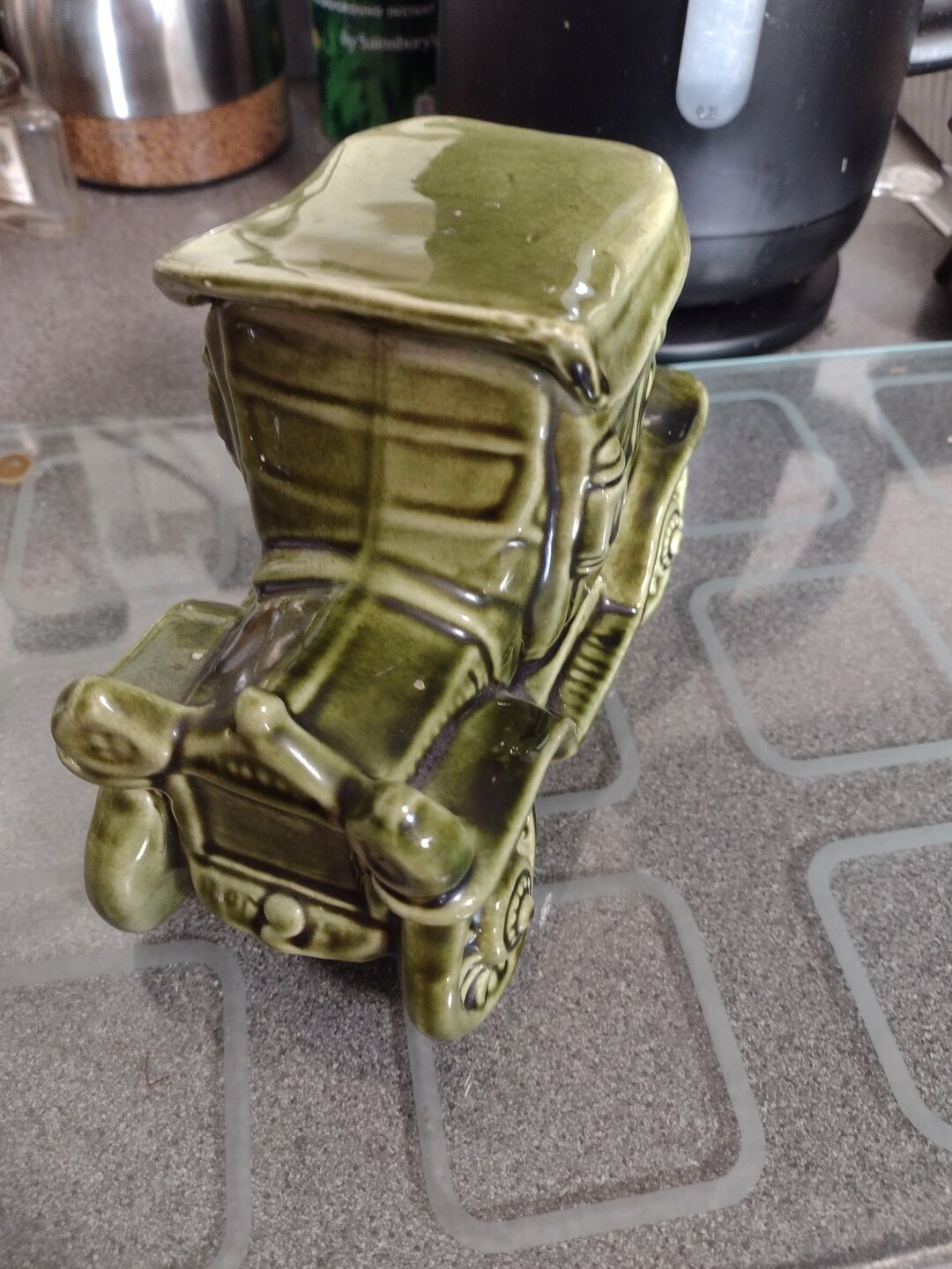 Vintage Kingston Pottery Green Car - Etsy