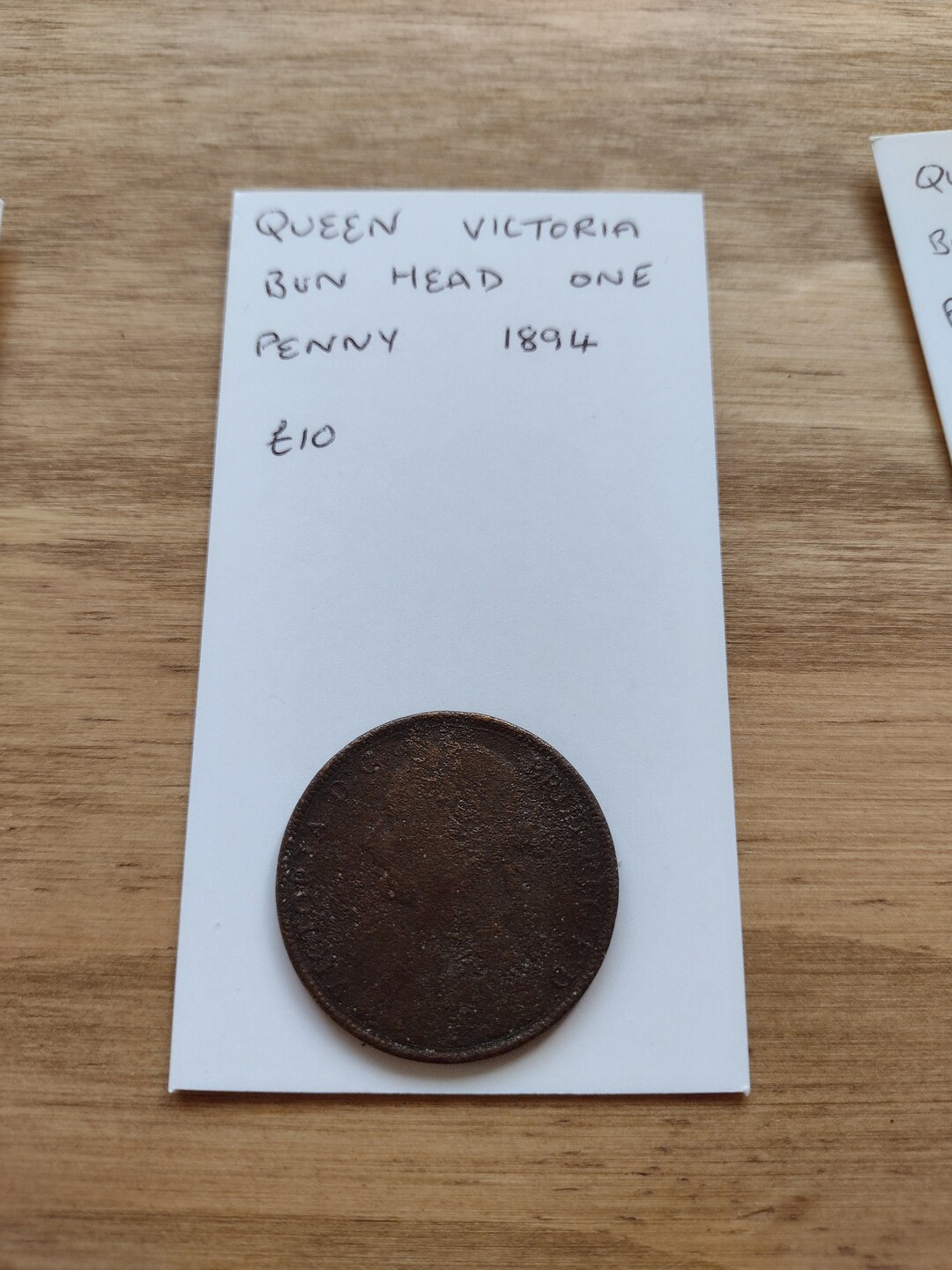 Vintage Queen Victoria Bun Head One Penny Coin 1894 - Etsy