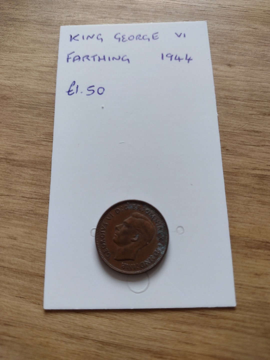 Vintage King George V1 Farthing 1944 - Etsy