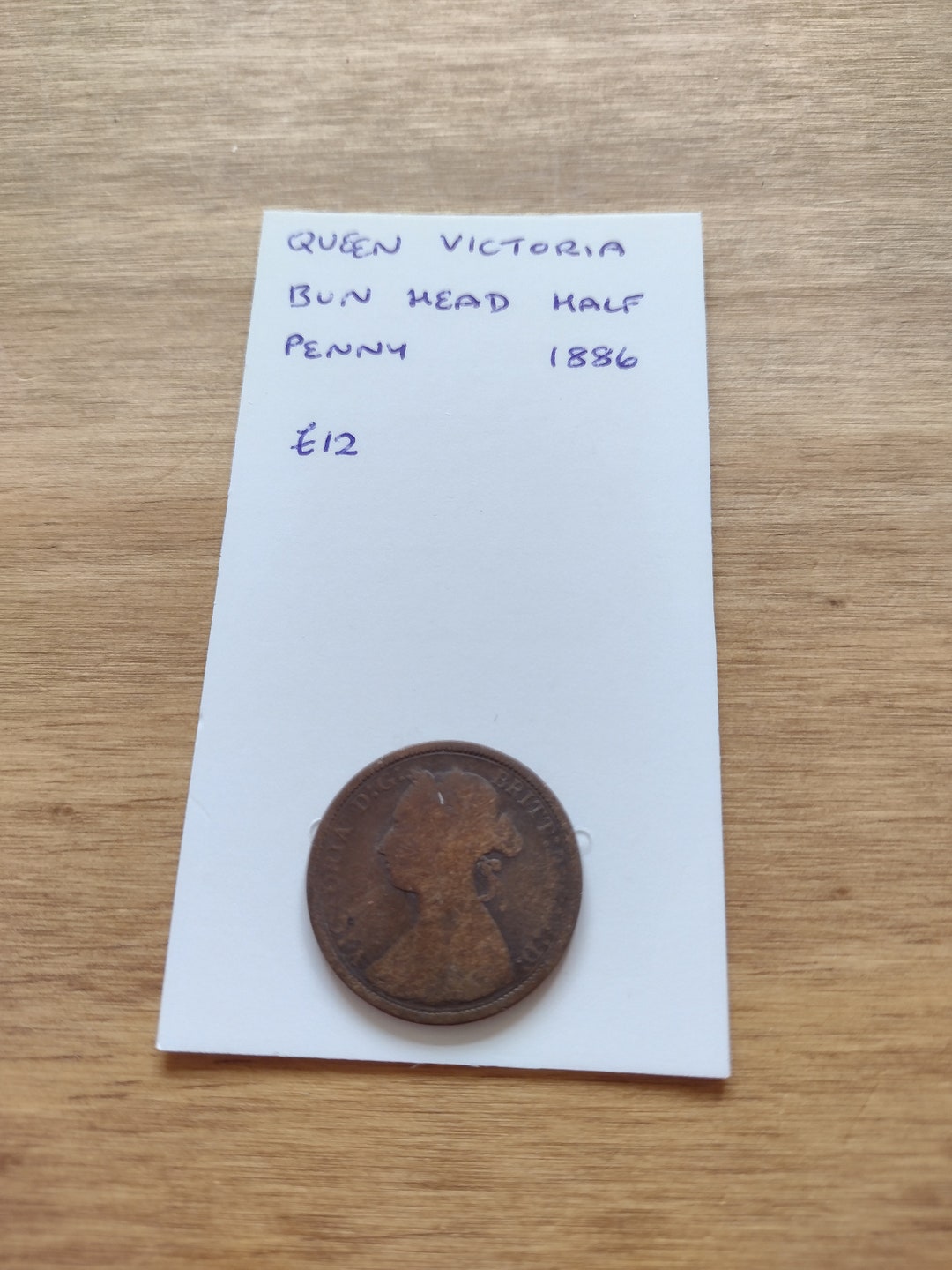 Antique Queen Victoria Bun Head Half Penny 1886 - Etsy