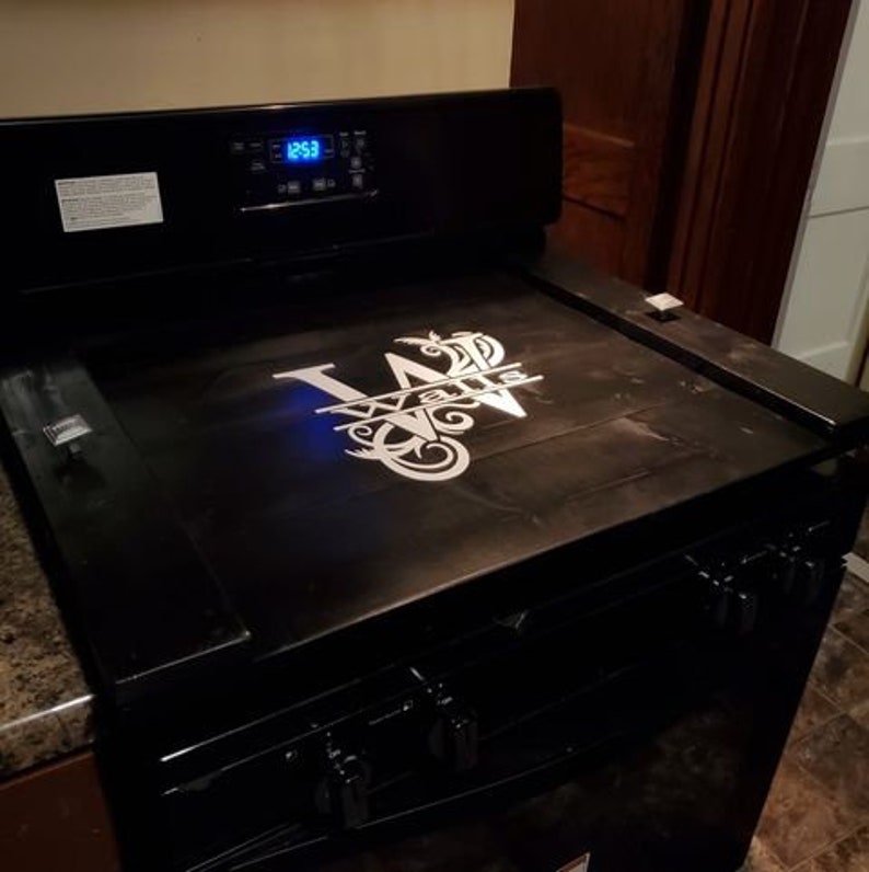 Custom Wooden Stovetop Cover – Handmade and Personalized Kitchen Decor ...