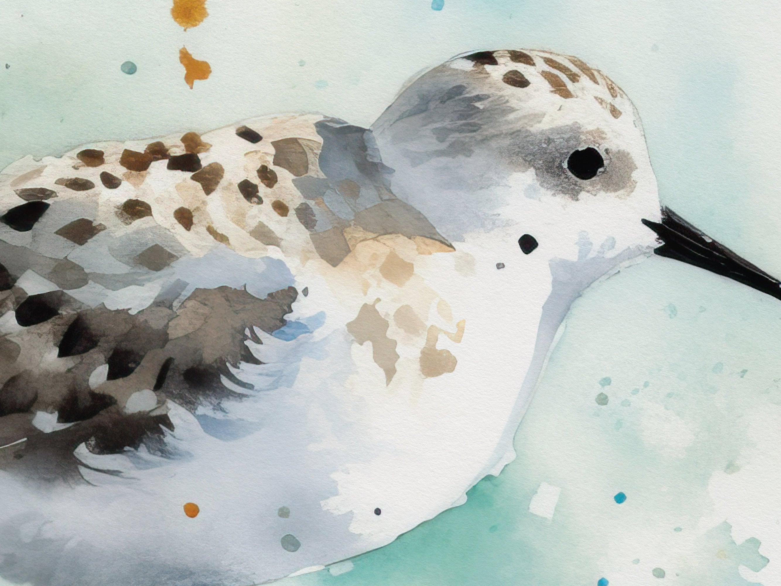 Sandpiper Art Watercolor Print Western Sandpiper Painting - Etsy