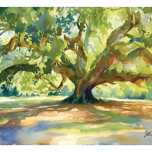 Oak Tree Painting - Etsy