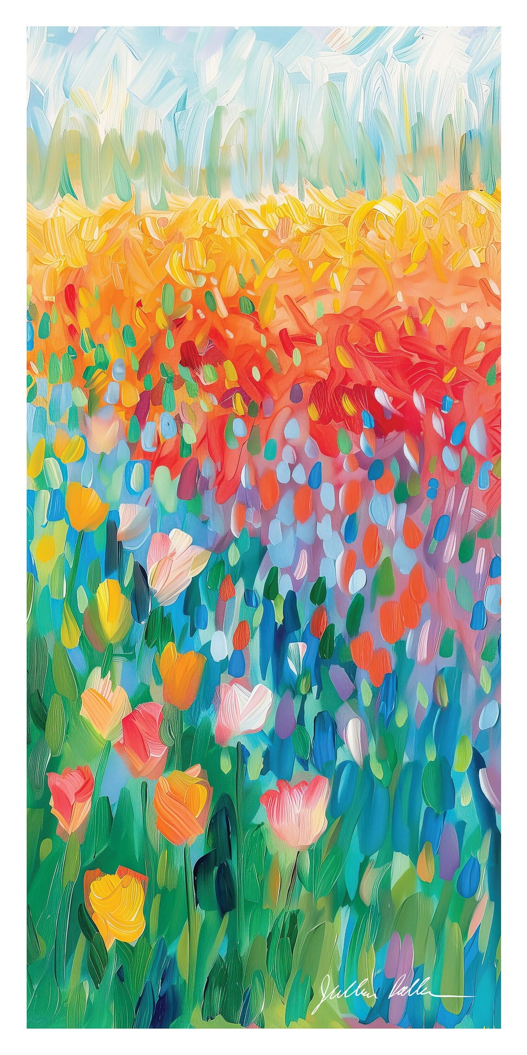 Impressionist Floral Print for Her, Colorful Wall Art, Flower Decor for ...