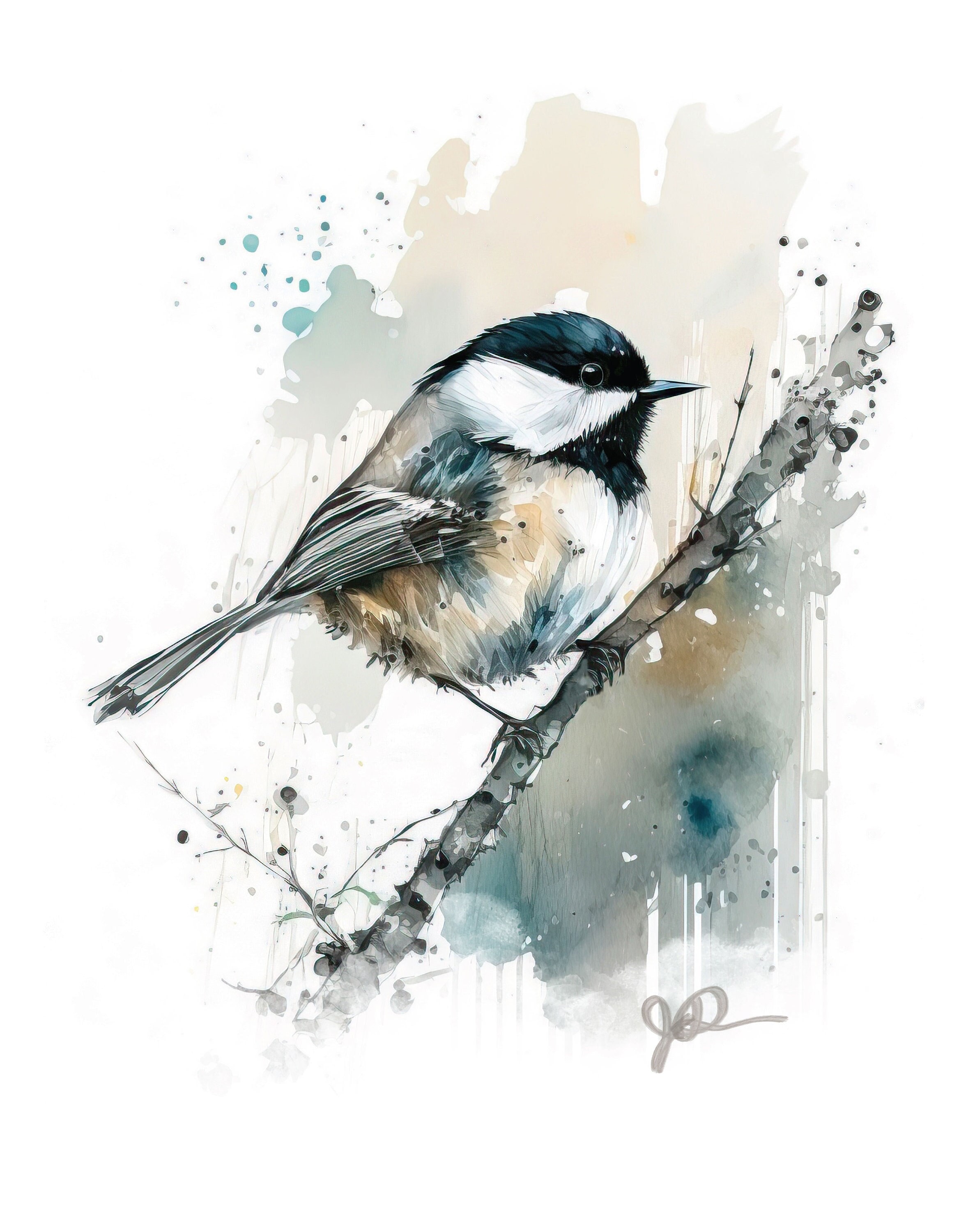 Chickadee Watercolor