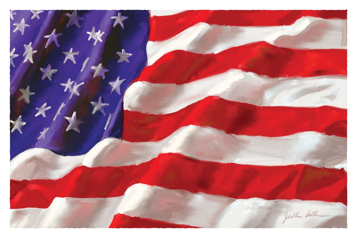 American Flag Fine Art Print, America 250 Wall Art, Patriotic Gift ...