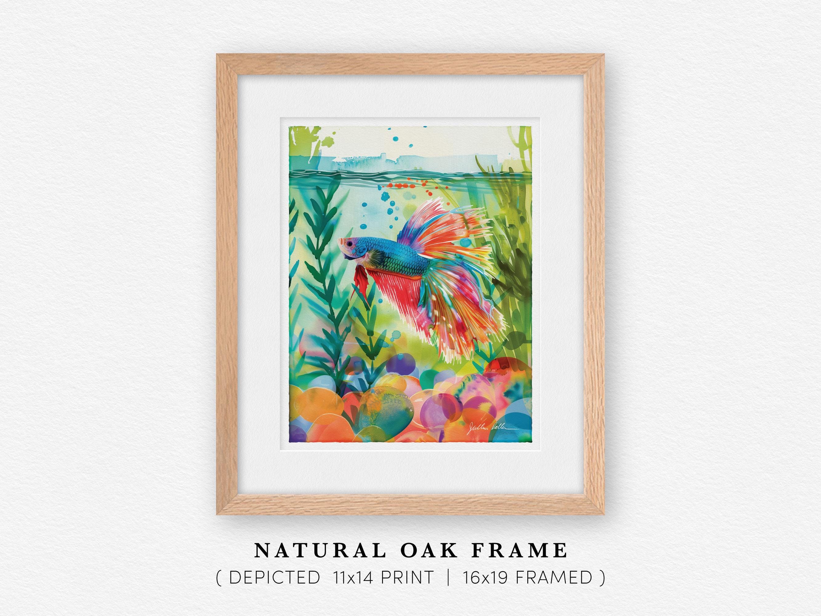 Betta Fish Print, Watercolor Betta Fish Art for Nursery, Betta Decor ...