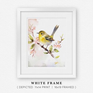 Warbler Art, Yellow Warbler Watercolor Print, Giclee Print Wall Hanging ...