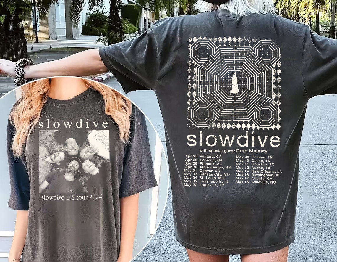 Slowdive Us Tour 2024 Graphic Shirt sold by Diplomatic Shire | SKU ...