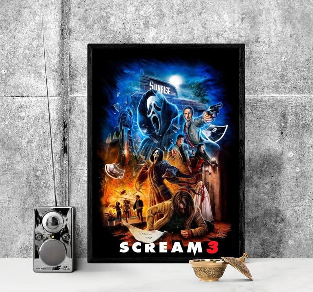 Scream 3 Poster,movie Print Retro Art Print Movie Home Decor Poster ...