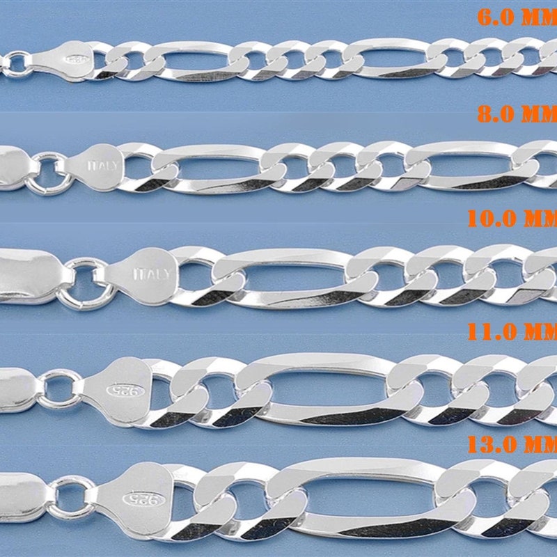 Figaro Silver Chain 925 - Etsy