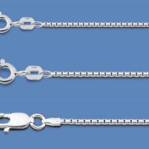 925 Sterling Silver Round Box Chain Silver Box Chain - Etsy