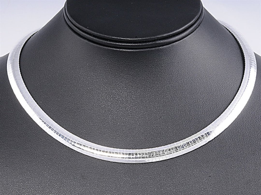 925 Sterling Silver Omega Chain, Silver Choker Chain, Sterling Silver ...