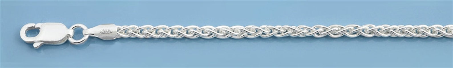 925 Sterling Silver Wheat Chain Silver Spiga Chain Sterling - Etsy