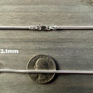 925 Sterling Silver Round Snake Chain, Silver Snake Chain, Sterling ...