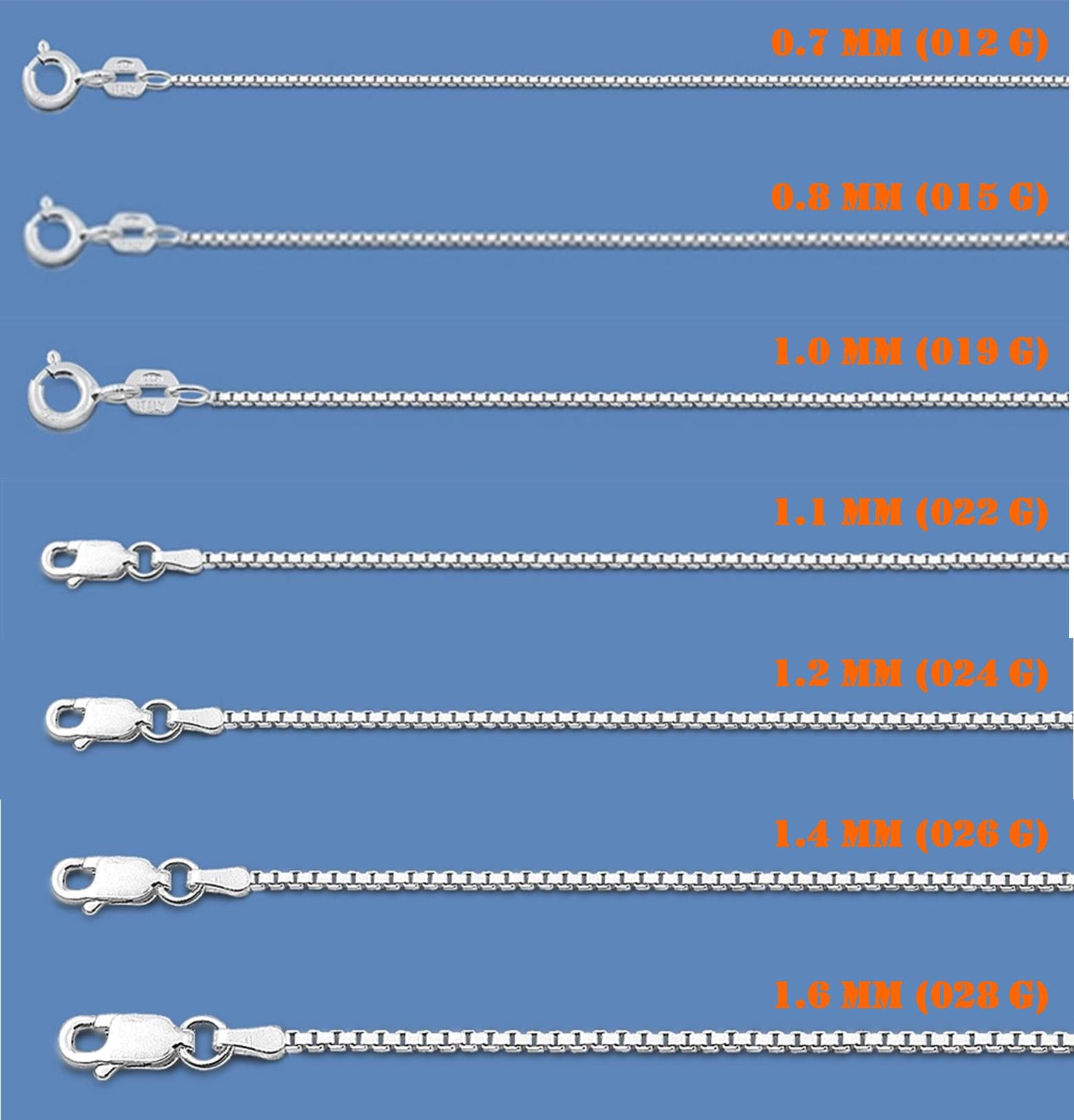 925 Sterling Silver Square Box Chain Round Box Chain - Etsy