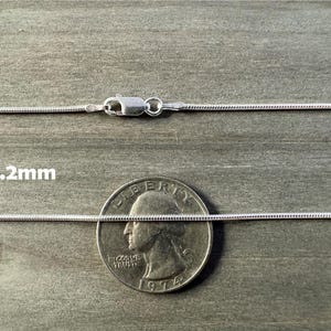 925 Sterling Silver Round Snake Chain, Silver Snake Chain, Sterling ...