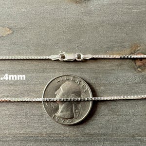 925 Sterling Silver Square Box Chain, Round Box Chain, Sterling Silver ...