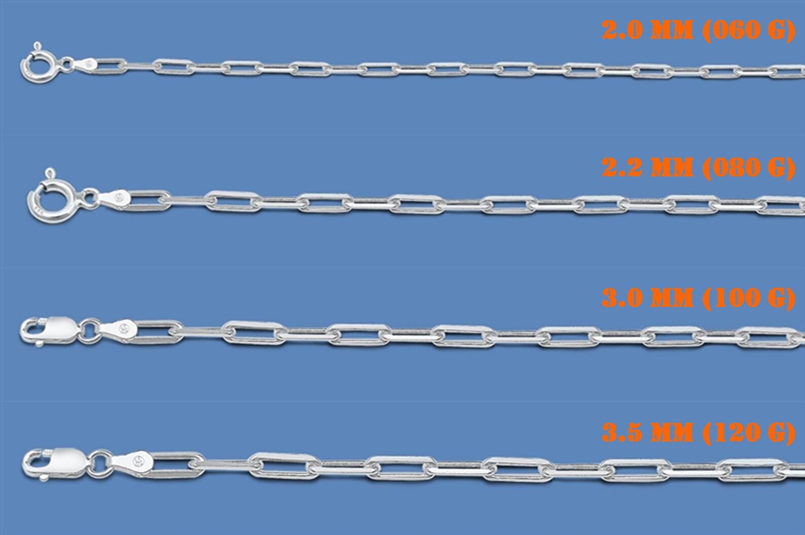 925 Sterling Silver Staple Chain Silver Thin Chain Sterling | Etsy