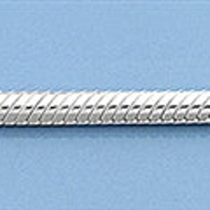 925 Sterling Silver Round Snake Chain, Silver Snake Chain, Sterling ...