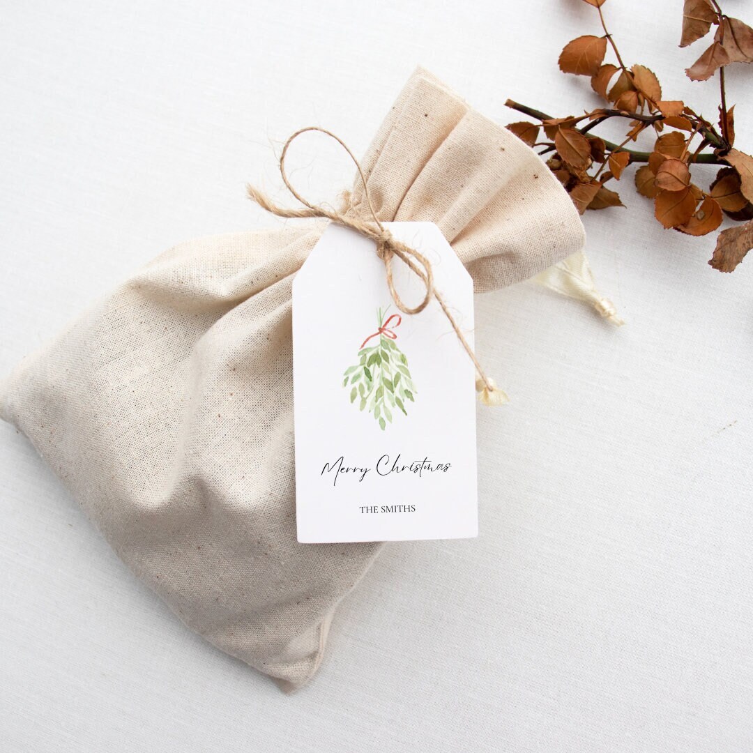 Mistletoe Gift Tags - Etsy