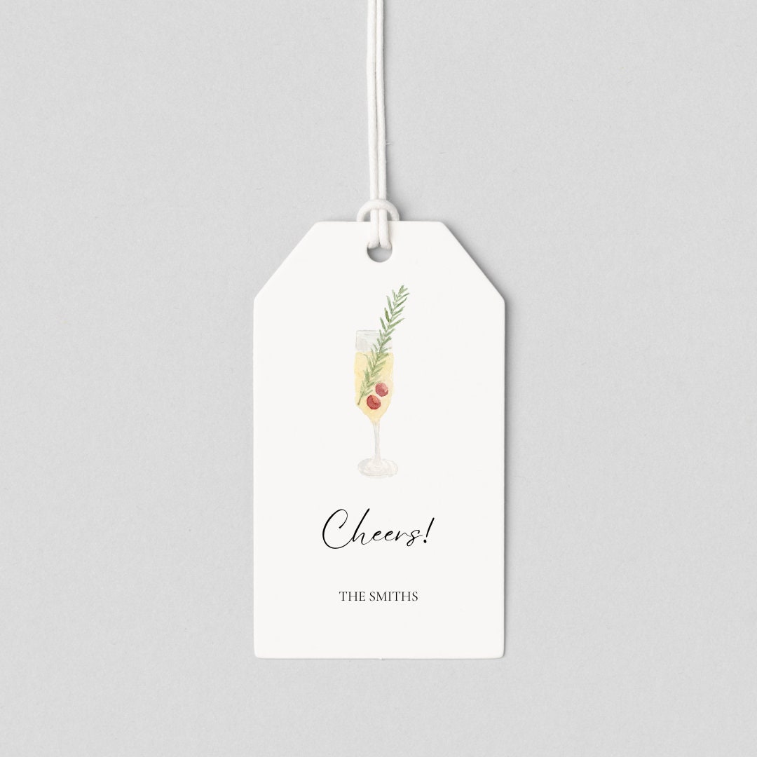 Holiday Wine Gift Tags - Etsy