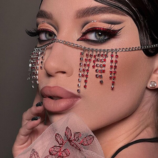 Crystal Face Veil - Etsy