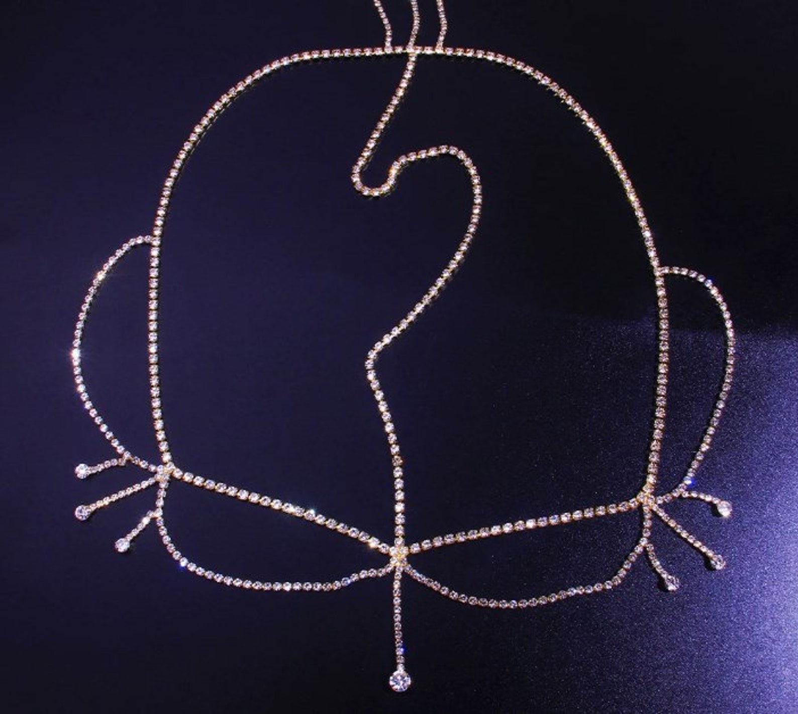 Bling Forehead Chain for Women Jewelry Headpiece Rhinestone - Etsy