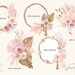 Watercolor Boho Clipart, Dusty Pink Flowers, Grey Pink Boho Floral ...