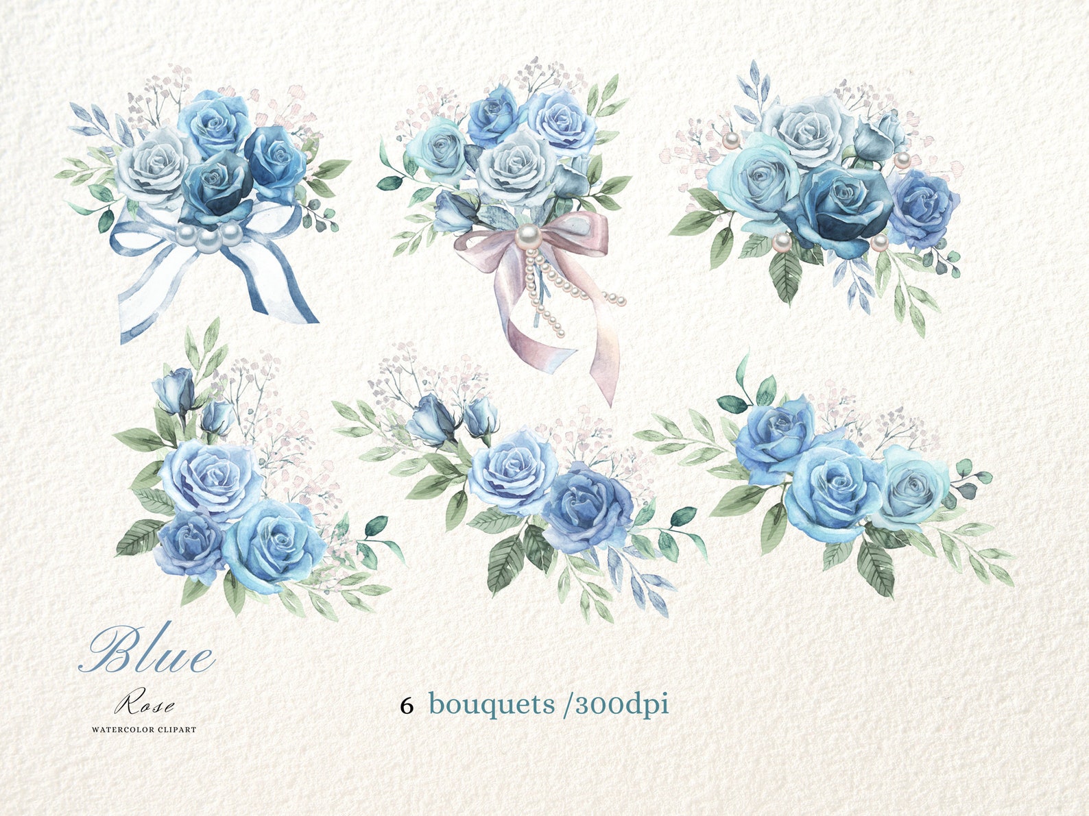 Watercolor Dusty Blue Rose Gray Blue Roses Floral Wreath - Etsy