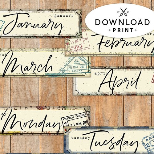 Vintage Maps Printable Journal Pages Travel Digital - Etsy