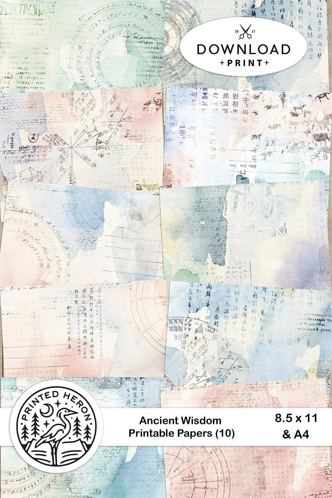 Junk Journal Printable Pages Ancient Wisdom: Journal - Etsy