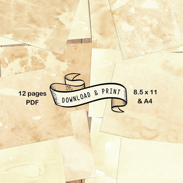 Tea Stained Paper - Etsy