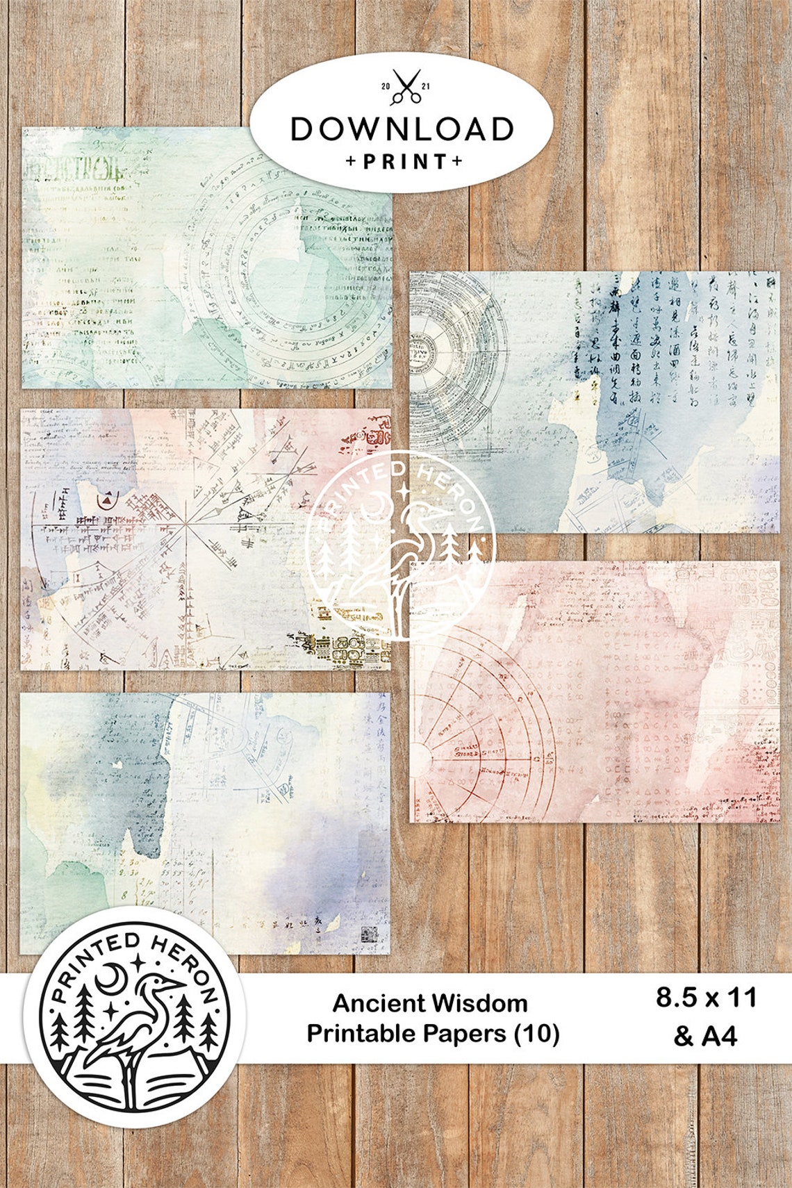 Junk Journal Printable Pages Ancient Wisdom: Journal - Etsy