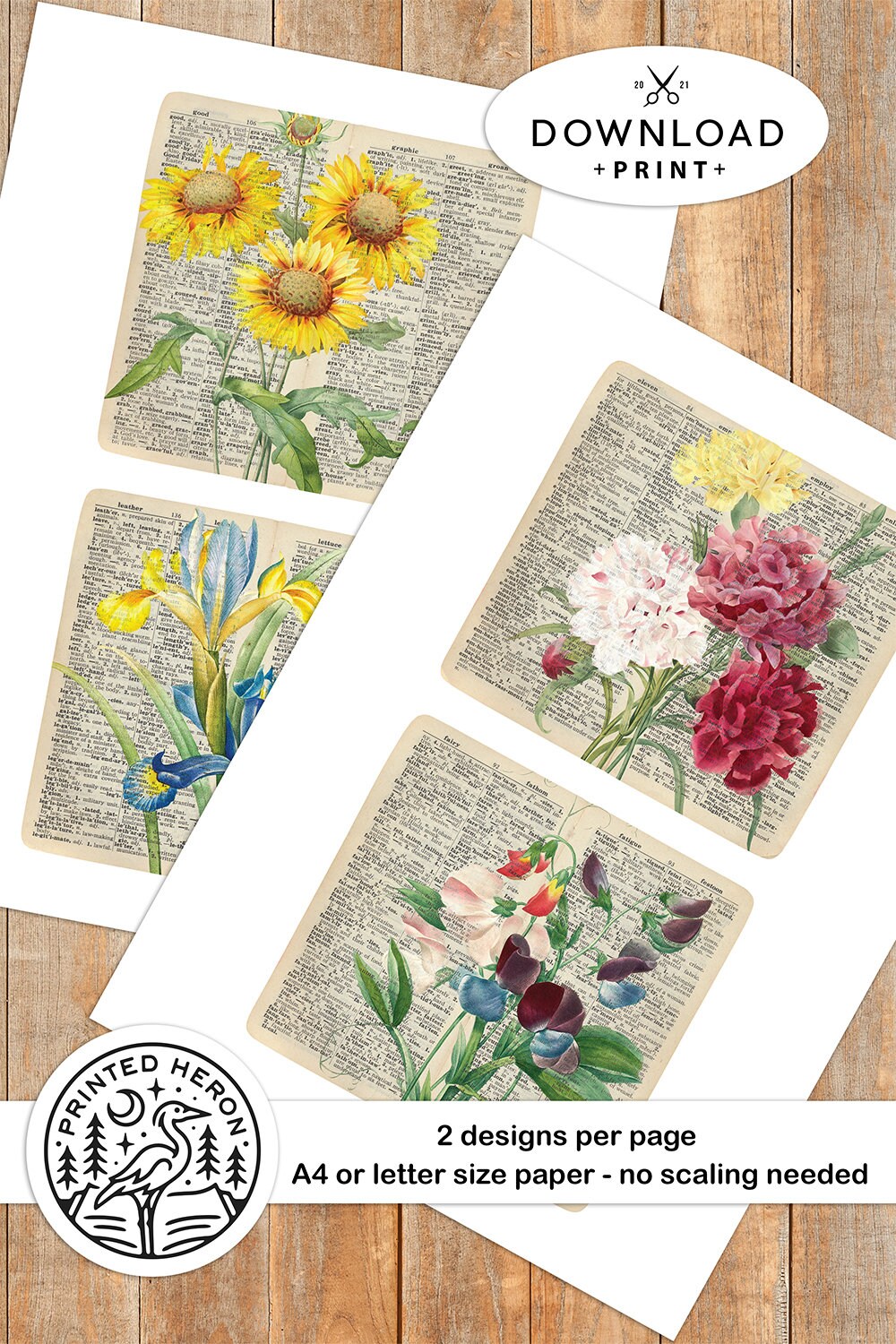 Printable Mini Dictionary Art Prints Junk Journal Supplies - Etsy