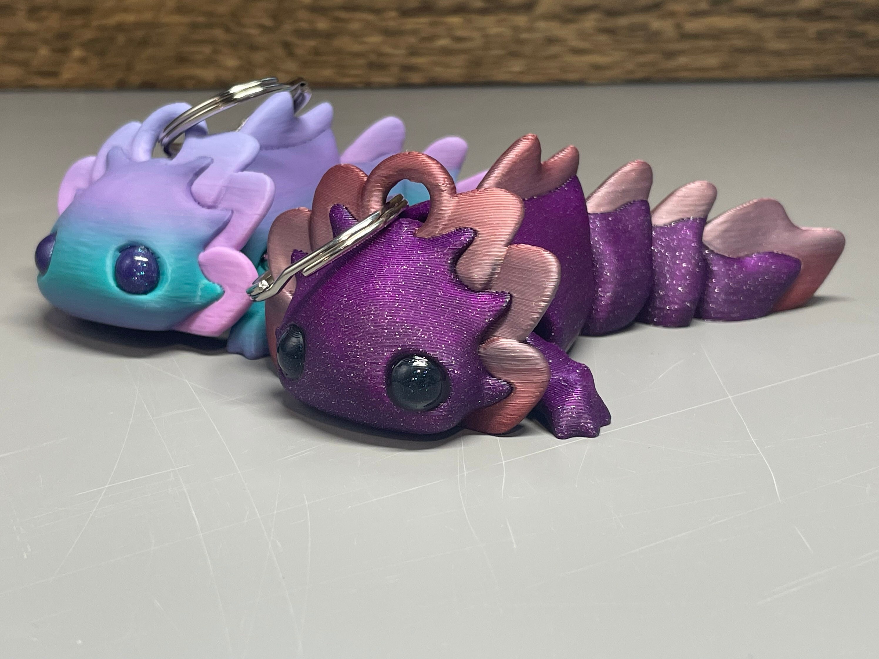 Adorable 3D Printed Articulating Axolotl Tadpole Keychain - Etsy Australia